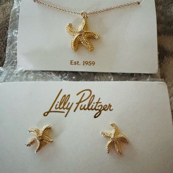 Lilly Pulitzer | Jewelry | Lilly Pulitzer Nwt Goldtone Starfish ...